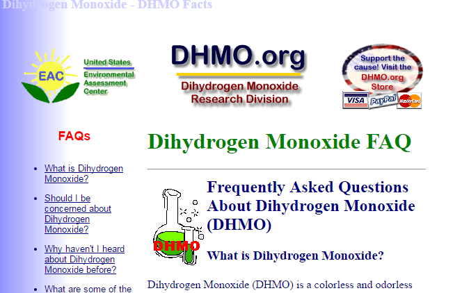 Trò lừa bịp Dihydrogen monoxide bên Mỹ và thạch tín trong nước mắm ở ...