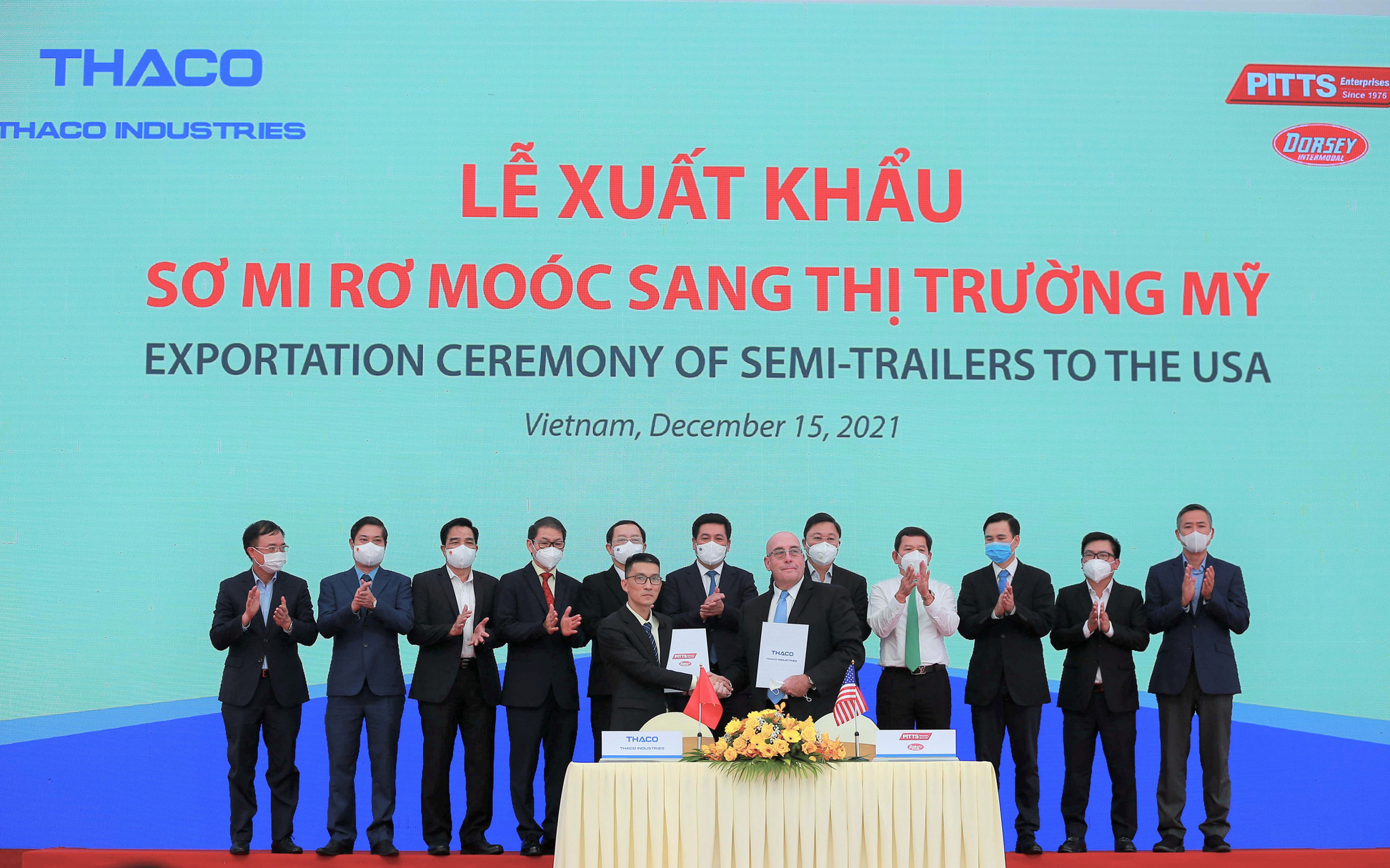 Thaco ký thoả thuận với PITTS Enterprise độc quyền phân phối sơ mi rơ ...