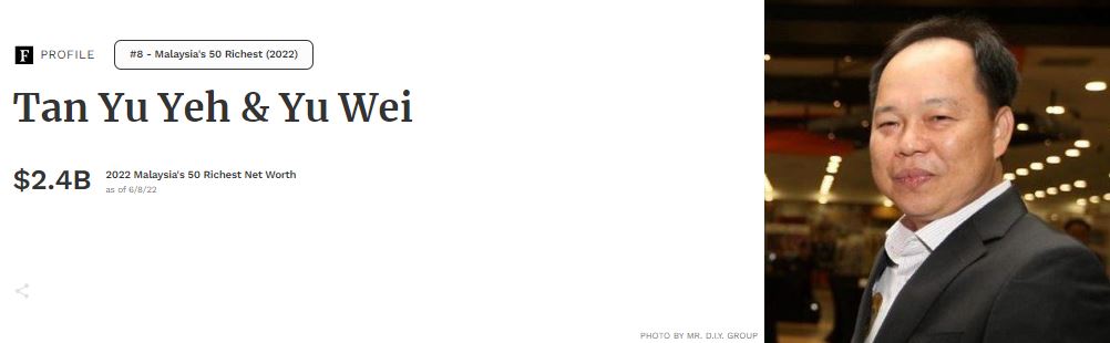 10 tỷ phú giàu nhất Malaysia năm 2022: Vị trí số 1 hơn hai thập kỷ ...