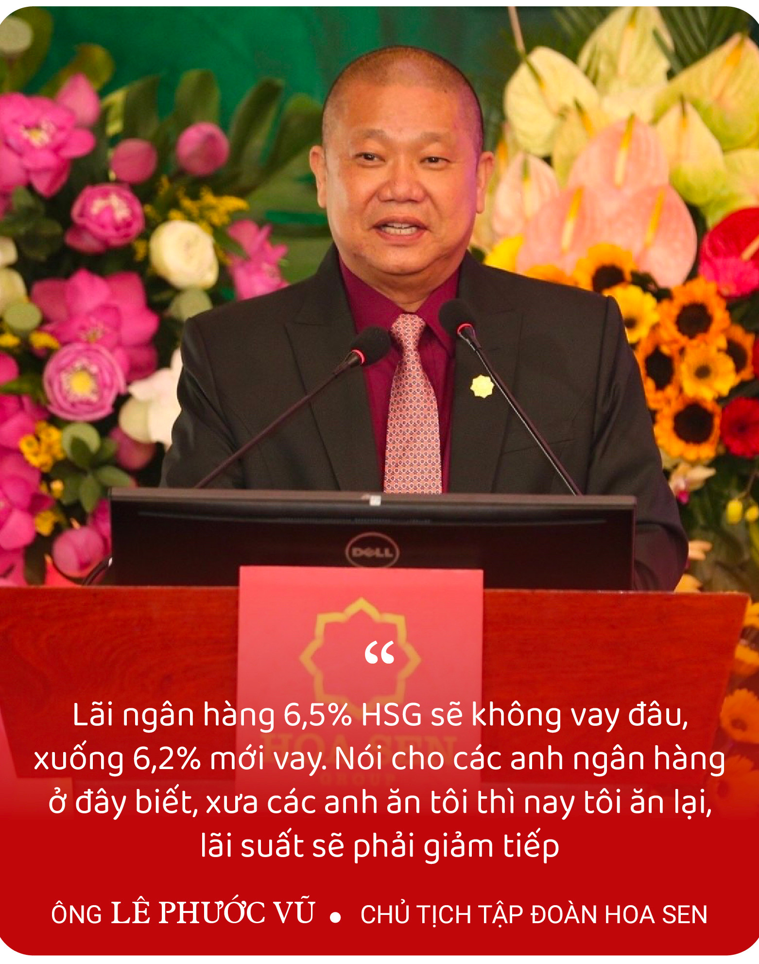 Những câu nói "bất hủ" của ông Lê Phước Vũ tại ĐHCĐ: "Tôi có được ngày hôm nay vì ba tôi nghèo ...