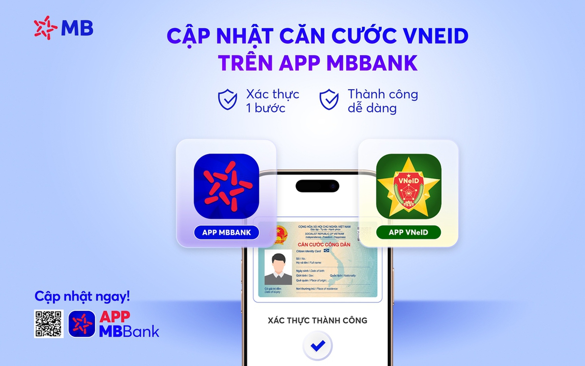 Tiện & Nhanh: App MBBank hỗ trợ người dùng cập nhật căn cước qua tài ...