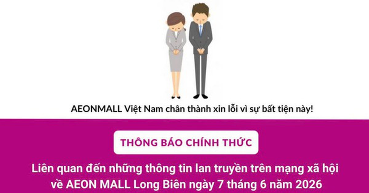 Aeon Mall xin lỗi