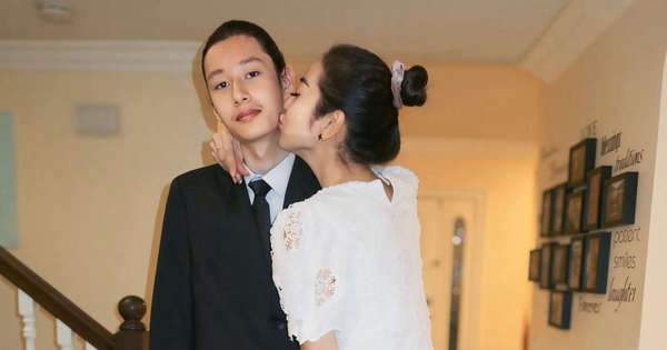 Con trai Quang Dũng cao 1m9, mặc vest đẹp như tài tử, mẹ Jennifer Phạm ...